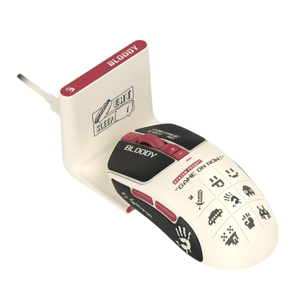 Bloody R72 Ultra Duo Pixels Red dual mode wireless gaming mouse – AL-NABAA