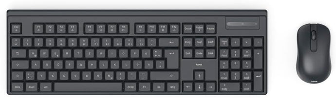 Hama WKM-100 Wireless Keyboard with Mouse, Wireless, Batteries, QWERTY ...