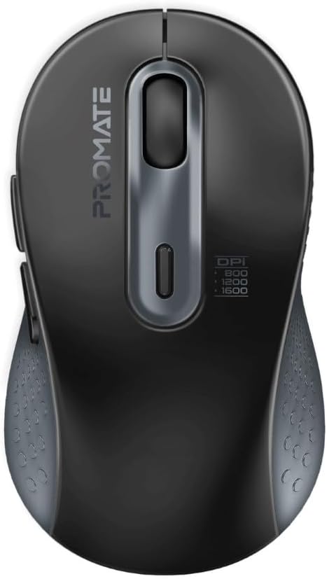 Promate Ken Dual-Mode Wireless Optical Mouse – Bluetooth 5.3 & 2.4GHz ...