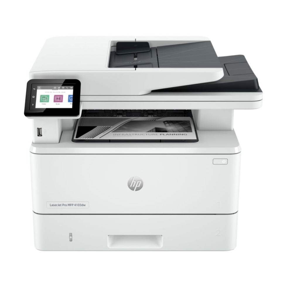 HP LaserJet Pro MFP 4103dw, All-in-One Printer, 40 PPM, 1200 DPI, Wi-F ...