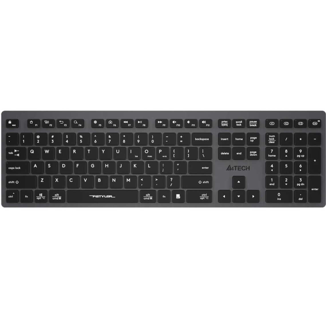 A4Tech FBX50C Bluetooth Wireless Keyboard - Connect to 4 Devices - Ara