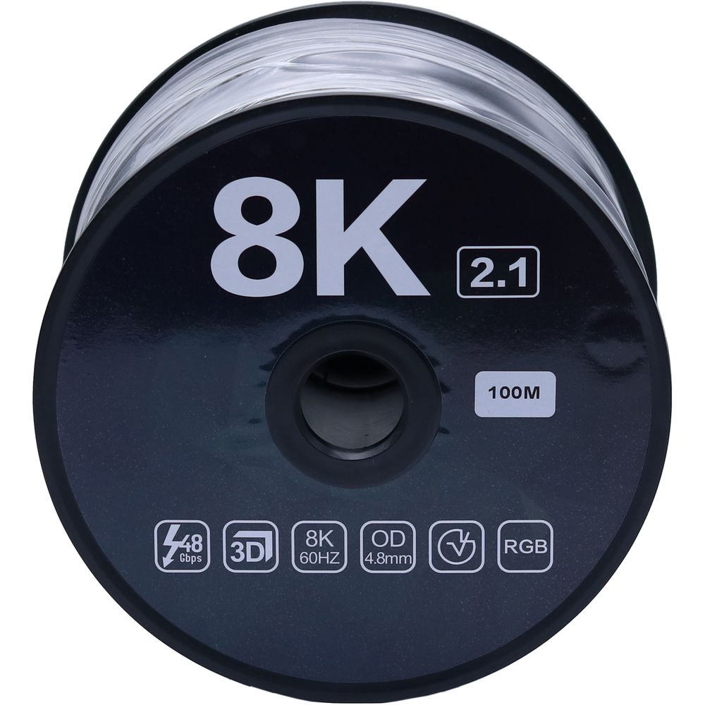 Atlantic 8K Ultra HD Fiber Optic HDMI Cable – High-Speed, Multiple Len