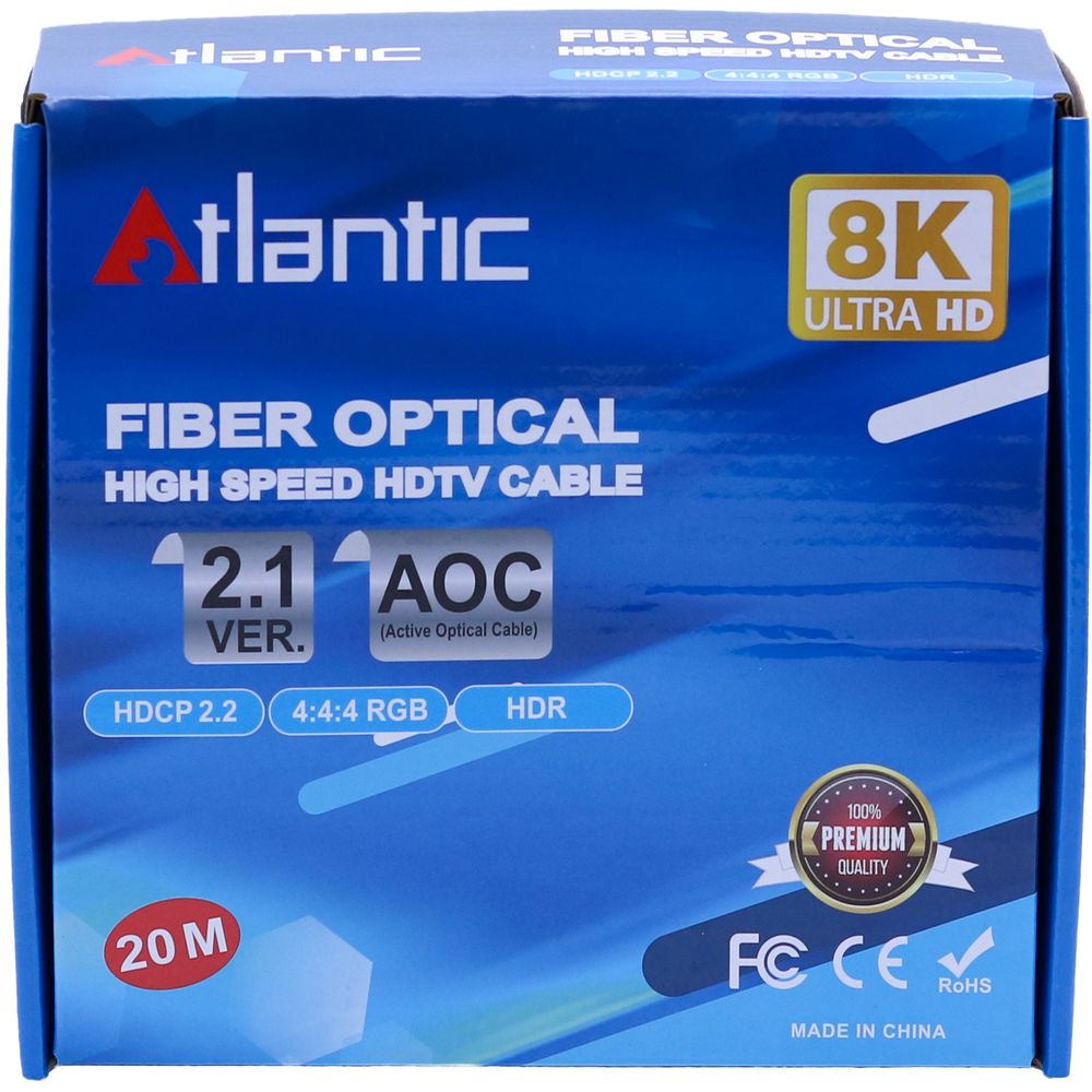 ATLANTIC Fiber Optical High-Speed HDTV Cable (8K-ULTRA HD)