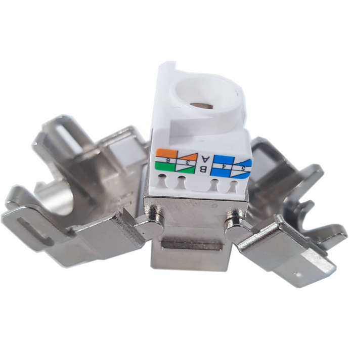 Atlantic Cat6A STP Toolless Keystone Jack 180° RJ45 – Shielded Network ...