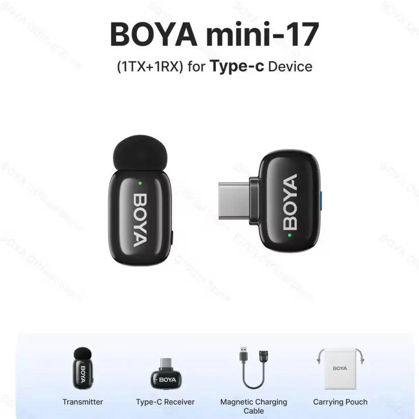 Boya Mini 17 Wireless Lavalier Microphone for Android Type‑C – AI Nois ...