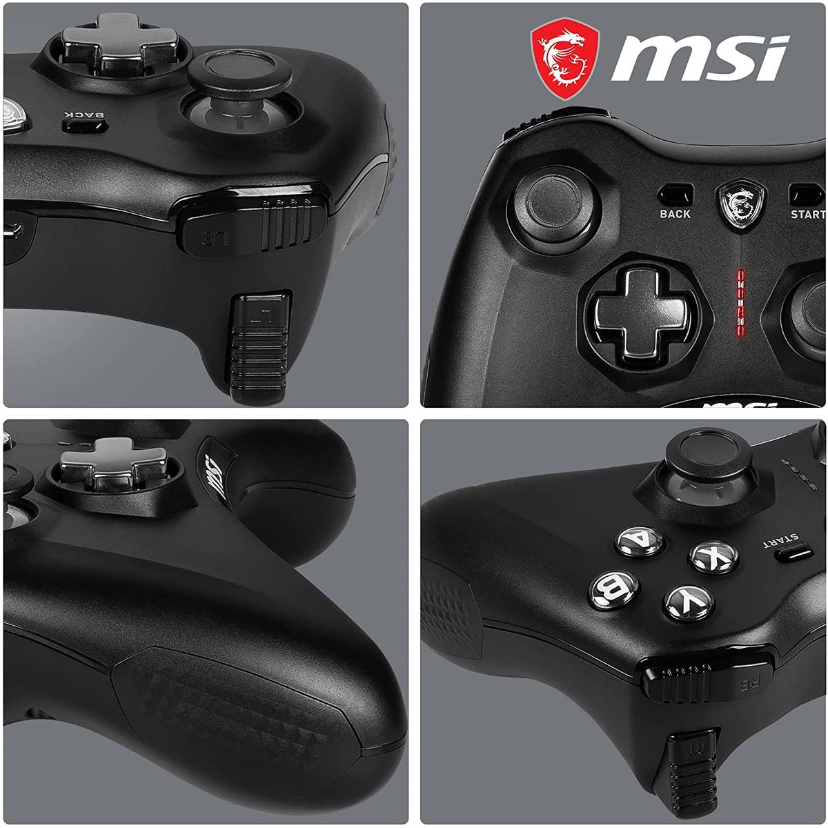 MSI FORCE GC20 V2 Gaming Controller – Wired USB, Dual Vibration, 2M Cl