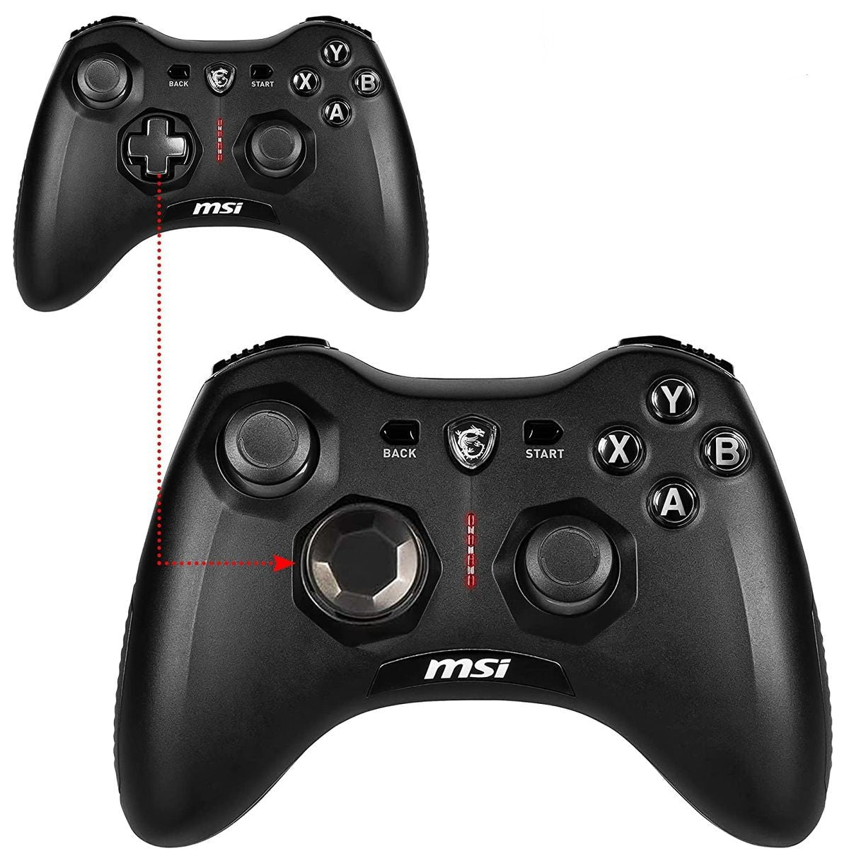 MSI FORCE GC20 V2 Gaming Controller – Wired USB, Dual Vibration, 2M Cl