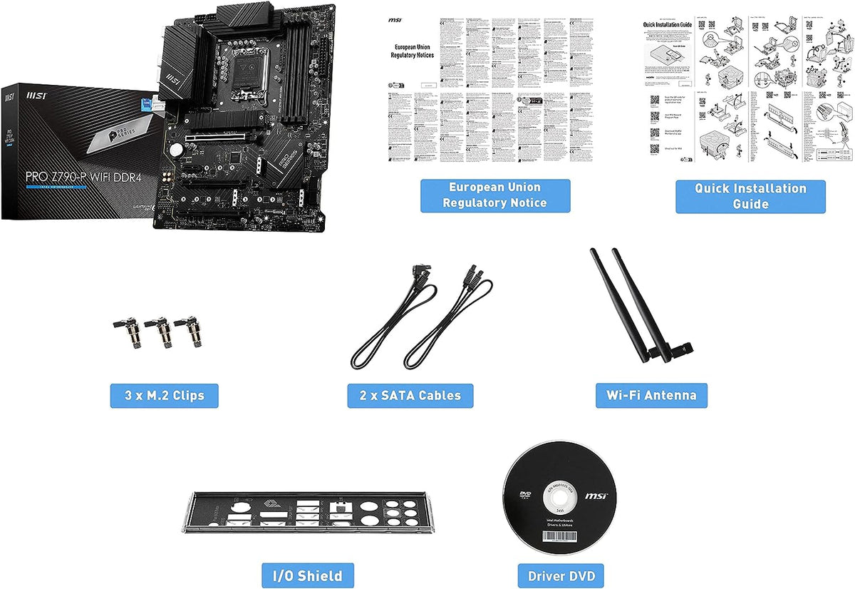 MSI PRO Z790-P WiFi DDR4 ProSeries Motherboard (Supports MSI PRO Z790-P WiFi DDR4 ProSeries Motherboard (Supports