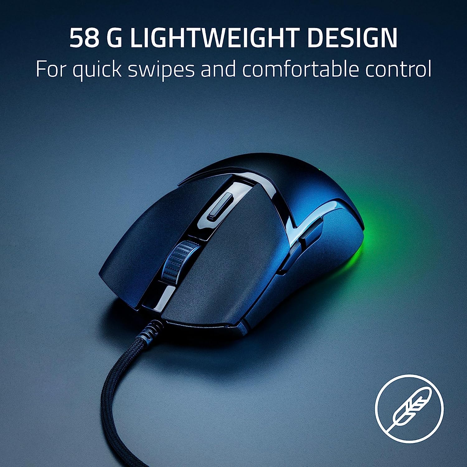 Razer Cobra Wired Gaming Mouse: 58g Lightweight Design - Gen-3 Optical
