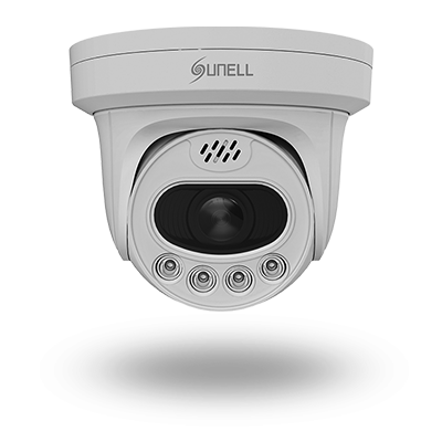 SUNELL 4MP Dome Smart Turret IP Camera, 4mm Lens, IR 40m/Warm Light 30 ...
