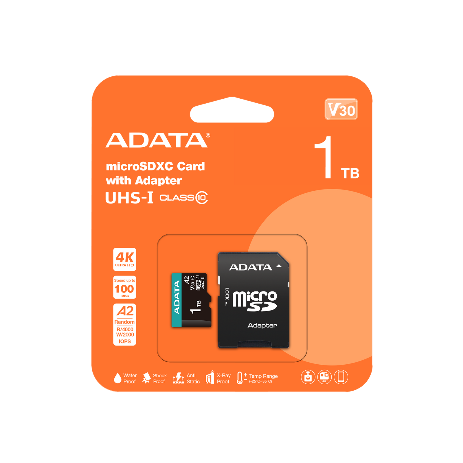 ADATA Premier Pro Memory Card SD 6.0 with Adapter - 1TB - microSDXC UH
