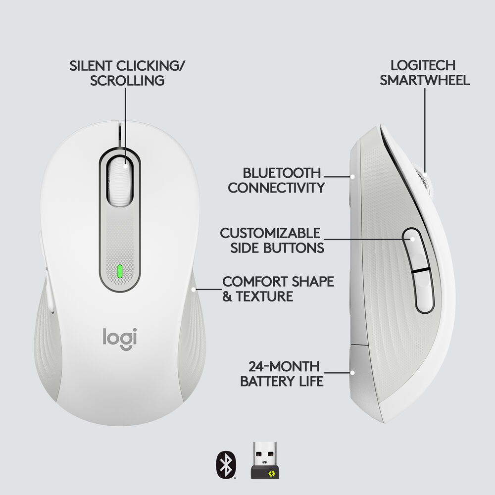 Logitech Signature M650 Wireless + Bluetooth Mouse