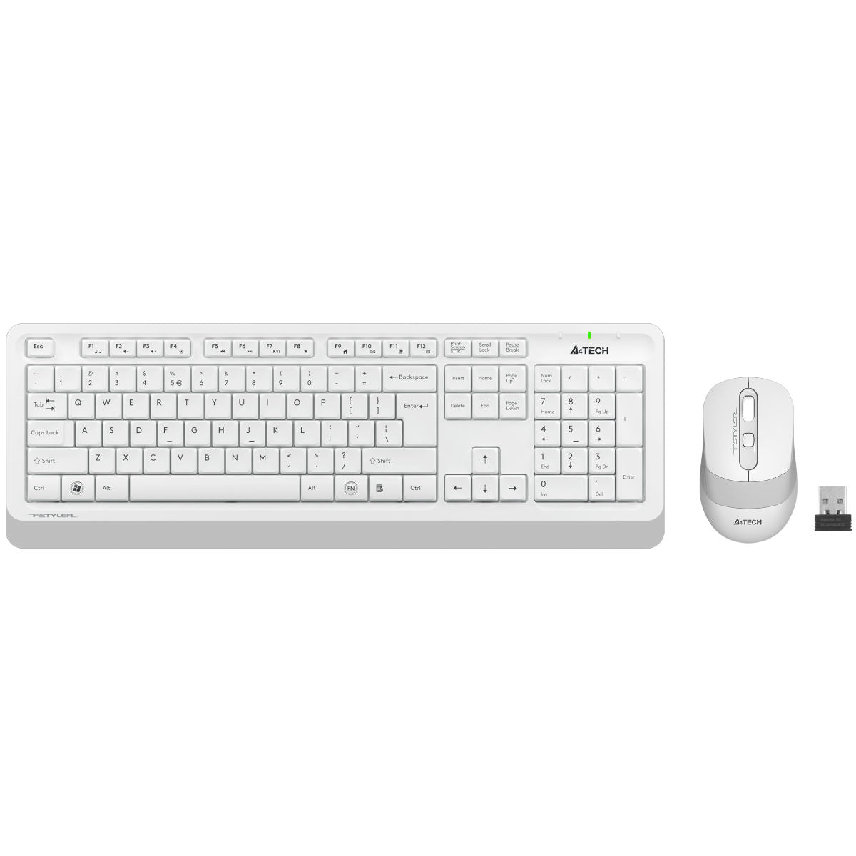 A4Tech FG1010 Fstyler Sleek Wireless Keyboard & Mouse Combo - Arabic/E