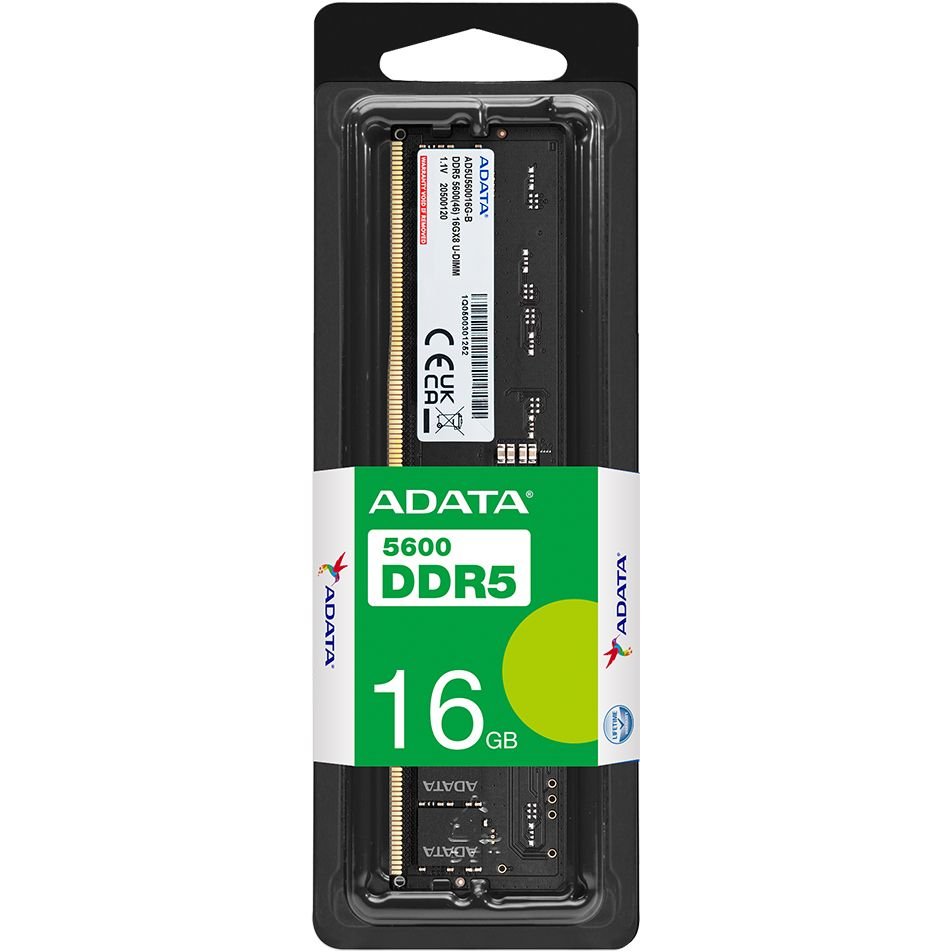 ADATA DDR5 Memory Module - 16GB (1x 16GB) - U-DIMM - 5600MHz
