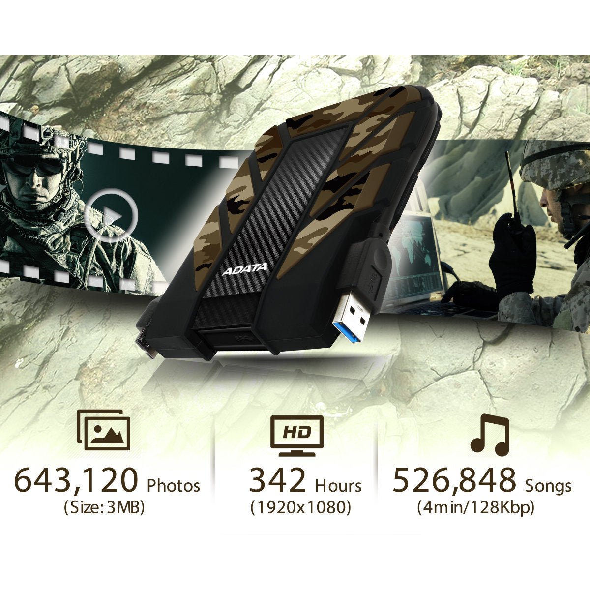 ADATA HD710M Pro USB 3.2 External Hard Drive