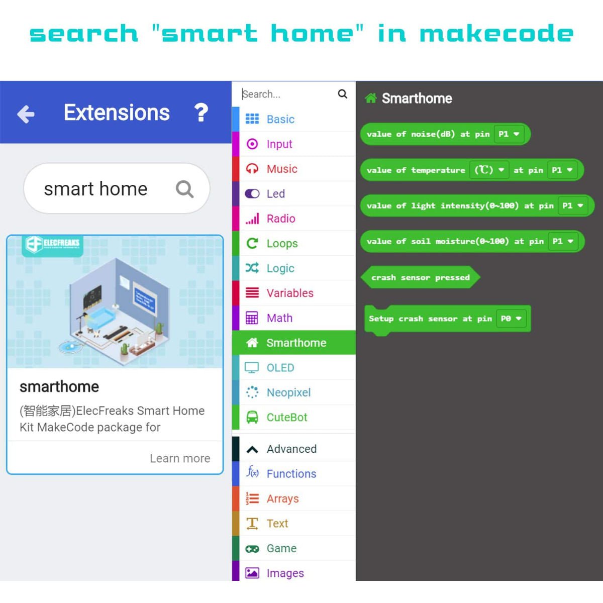 ELECFREAKS micro:bit Smart Home Kit – DIY STEM Kit with Sensors, Actua